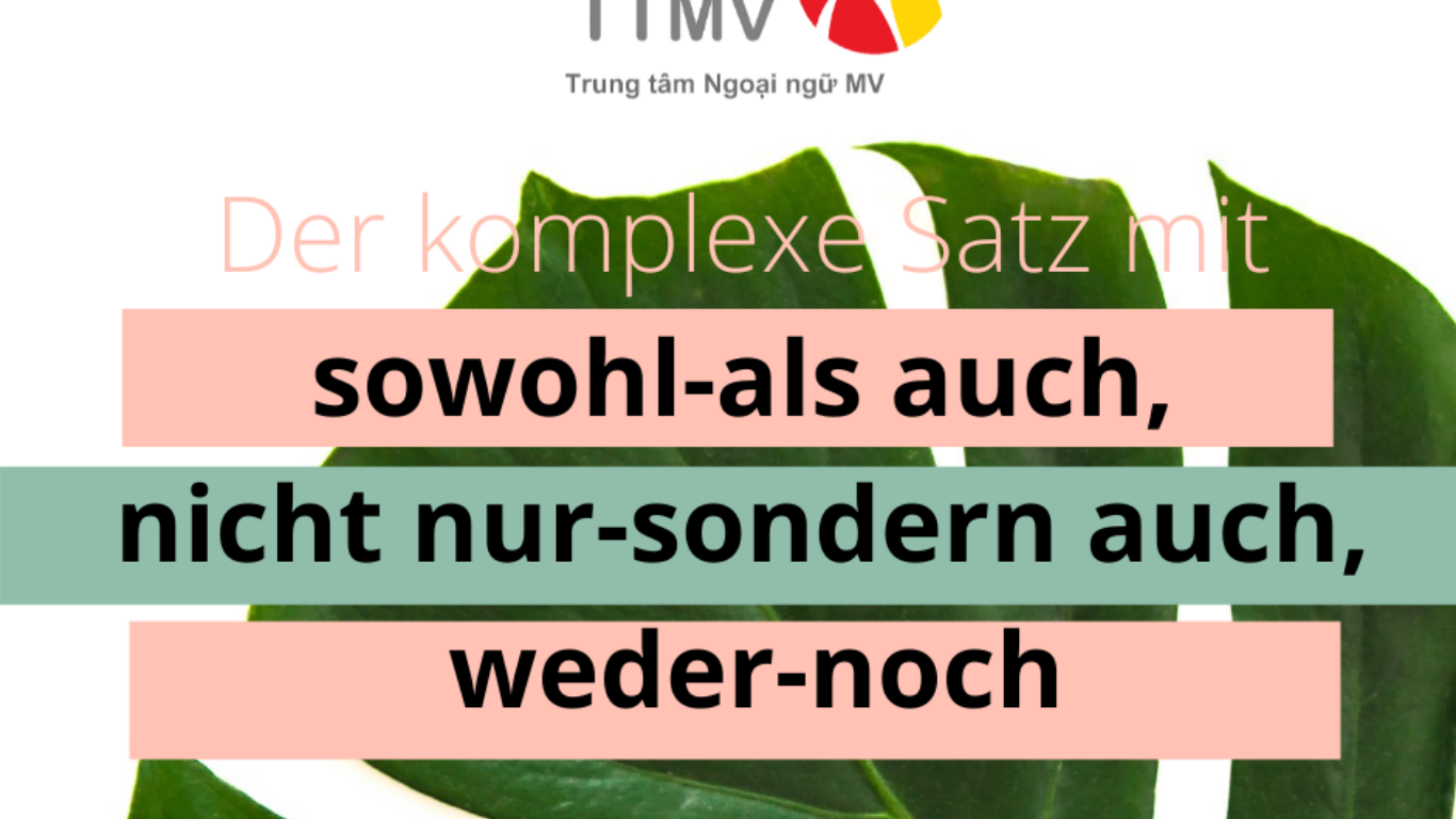 Der komplexe Satz mit sowohl-als auch, nicht nur-sondern auch, weder ...